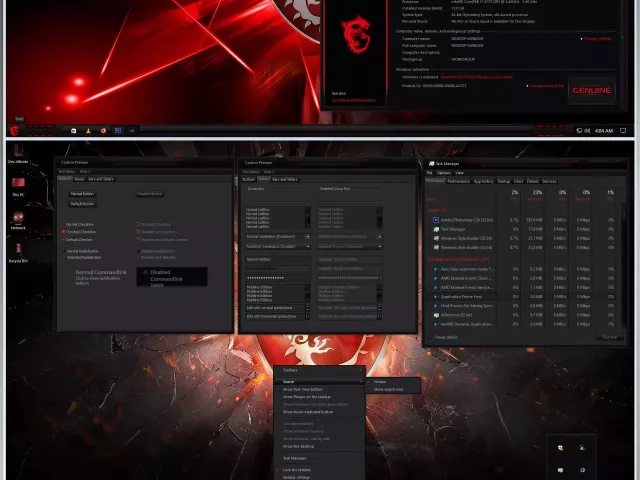 Theme Asus TUF for Windows 10 download on VSThemes.org