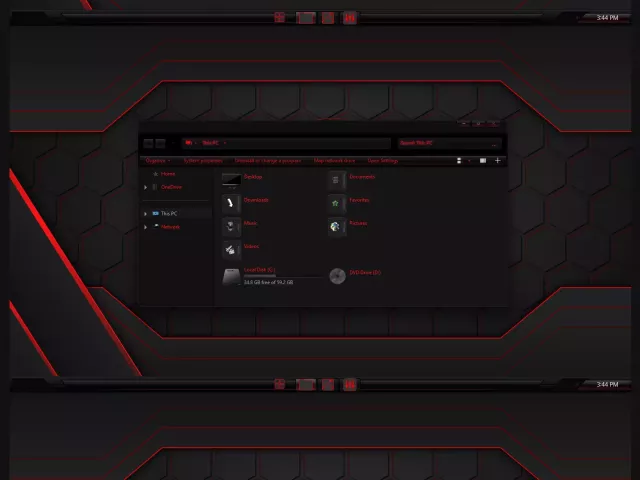 Theme Alienware Dark for Windows 11 download on VSThemes.org