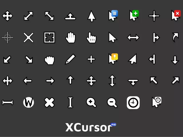 Cursors Windows 10X, black version on Windows download on VSThemes.org
