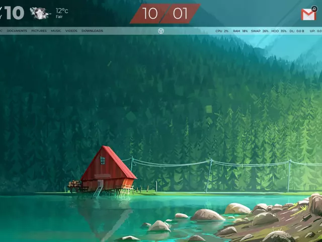 100+ Collection «Clock for Rainmeter» to personalize the Windows interface