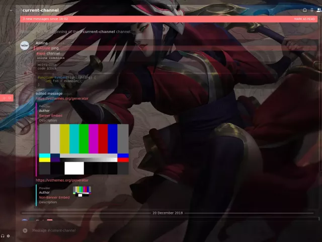 Theme League of Legends - Akali v.1 for Discord download on VSThemes.org