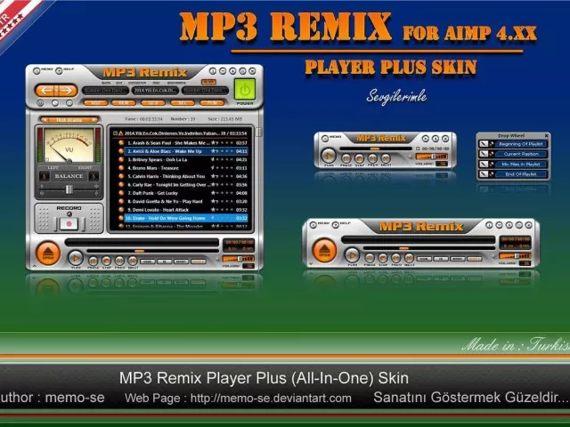 Skin Modern, in the style of Winamp for AIMP download on VSThemes.org