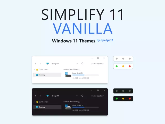 Theme Windows 12 Light and Dark for Windows 11 download on VSThemes.org