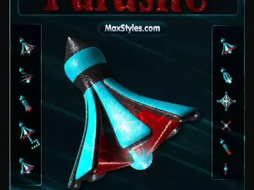 Cursors X-FHL, black and red pointers on Windows download on VSThemes.org