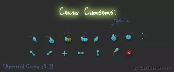 Blue cursors - TOP 80 files to personalize the Windows interface