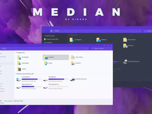 Purple themes for Windows 10 - TOP 30 files to personalize the Windows ...