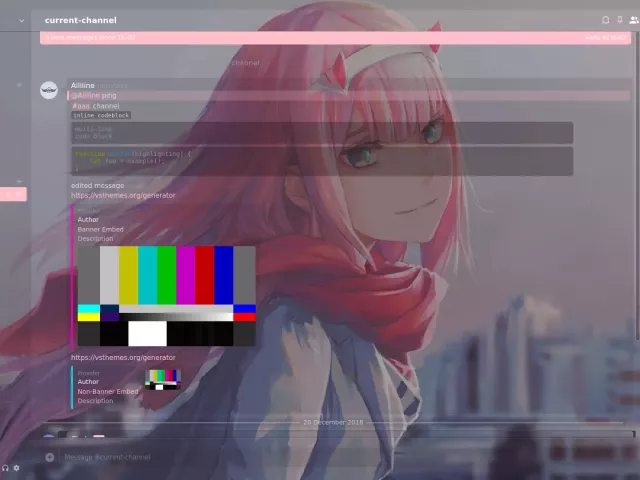 Theme zero two(02) for Discord download on VSThemes.org