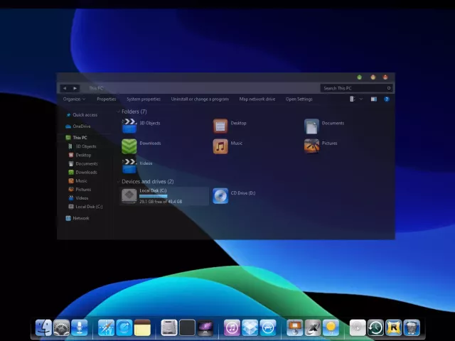 Theme Mac OS Big Sur, second version for Windows 10 download on ...