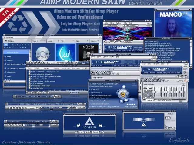 Skin Black Glossy for AIMP download on VSThemes.org