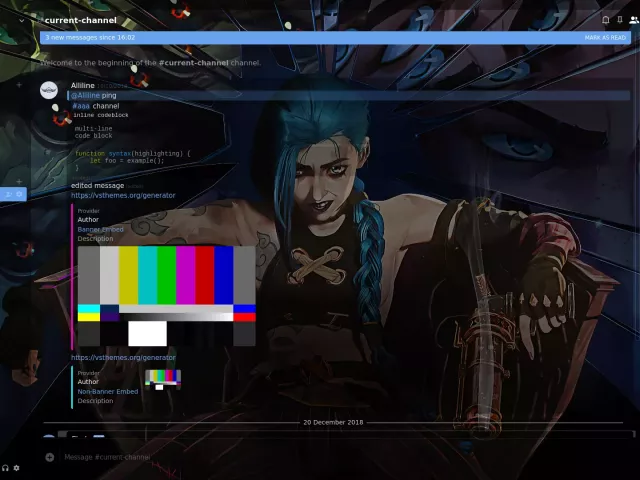 Theme Arcane League of Legends - Jinx v.3 for Discord download on ...