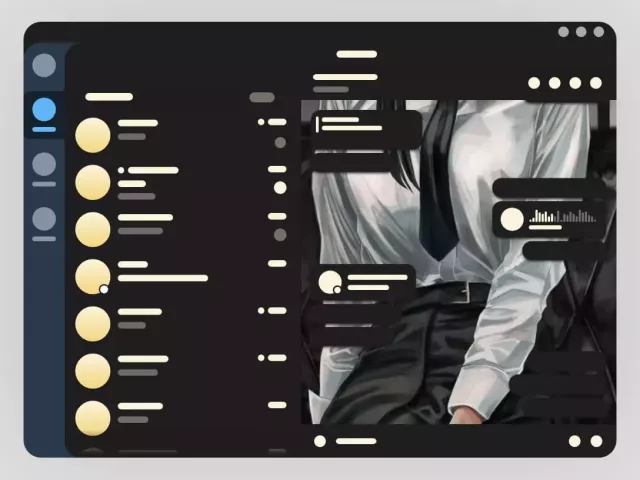 Theme Girl by fireplace for Telegram download on VSThemes.org