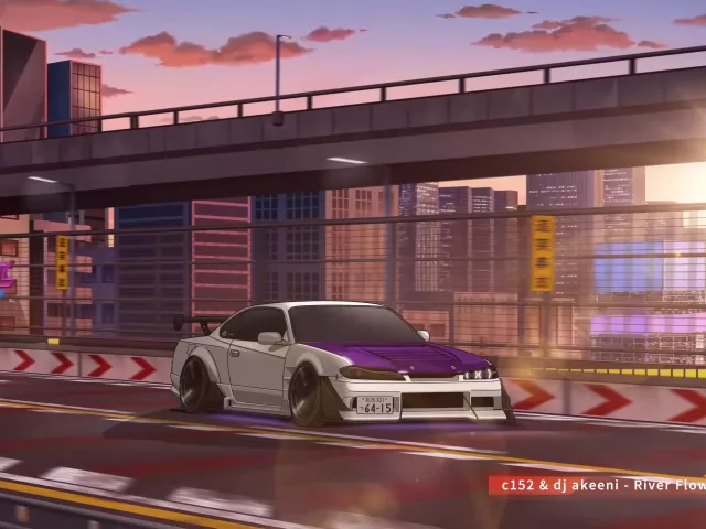 Live wallpaper Initial D AE86 Drift download on VSThemes.org