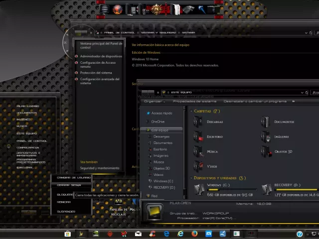 Theme MSI Gaming, special version for Windows 10 download on VSThemes.org