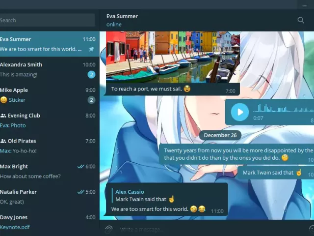 Тема Горячие аниме девушки, темная версия R18 для Telegram скачать на VSThemes.org