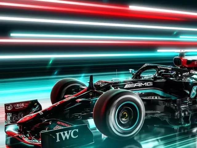 Live wallpaper Mercedes W14 E-performance download on VSThemes.org