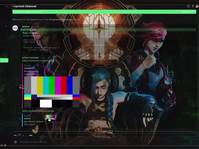 Theme Jinx - League of Legends [LOL] for Discord download on VSThemes.org