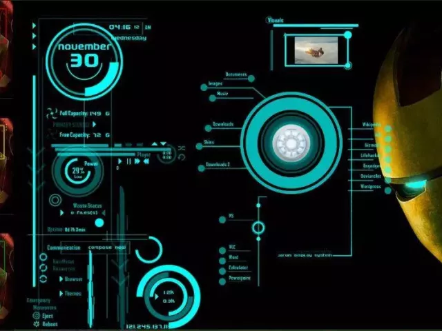 Skin J.a.r.v.i.s Os 1.0.2 for Rainmeter download on VSThemes.org