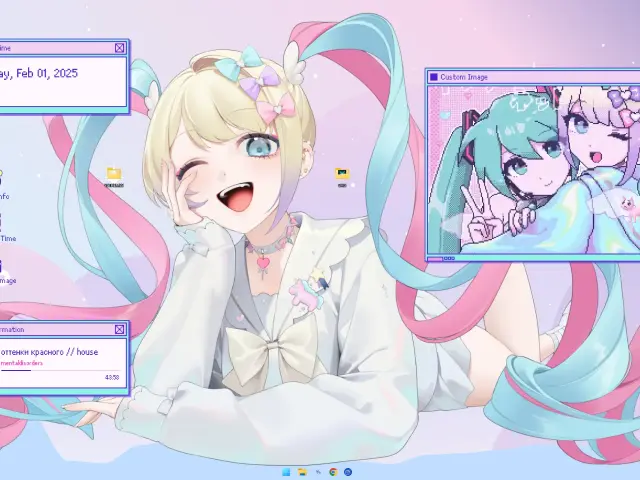 Live wallpaper DDLC Interactive Chibis download on VSThemes.org