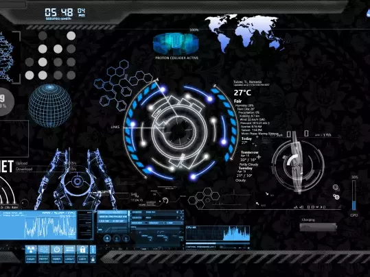 Skin IronMan-Jarvis Theme Version 2 for Rainmeter download on VSThemes.org
