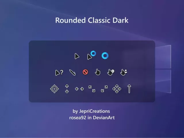 Cursors Modest Dark on Windows download on VSThemes.org