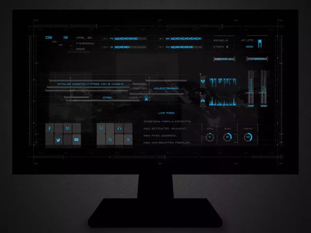 Скин BlueVision V0.2 Alpha для Rainmeter скачать на VSThemes.org