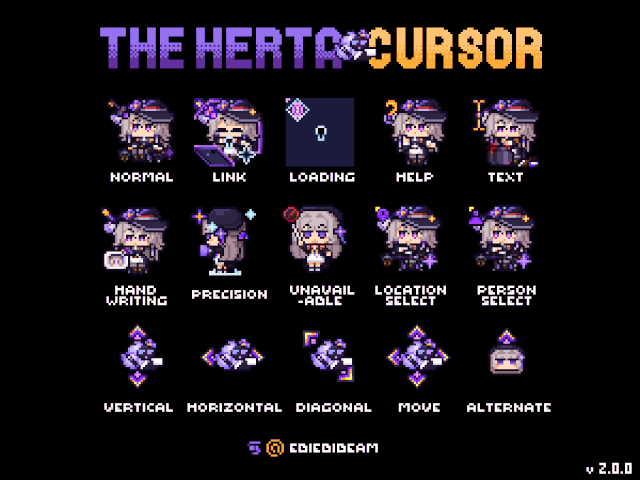 Cursors Furina v.2.0 on Windows download on VSThemes.org