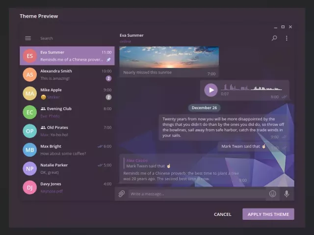 Telegram Themes (100+)
