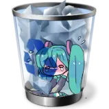 Icons Hatsune Miku Recycle bin download on VSThemes.org