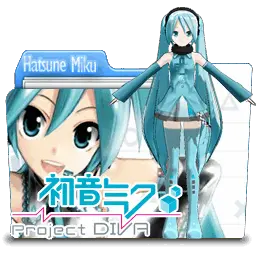 Icons Hatsune Miku for folders download on VSThemes.org